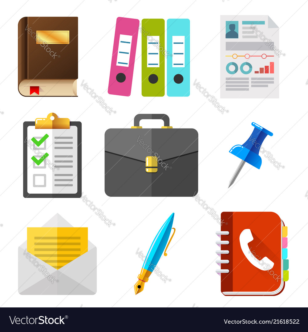 Business icons set hr icon Royalty Free Vector Image