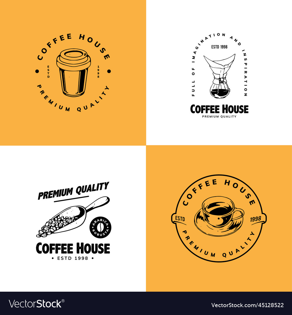 Coffee simple logo Royalty Free Vector Image - VectorStock