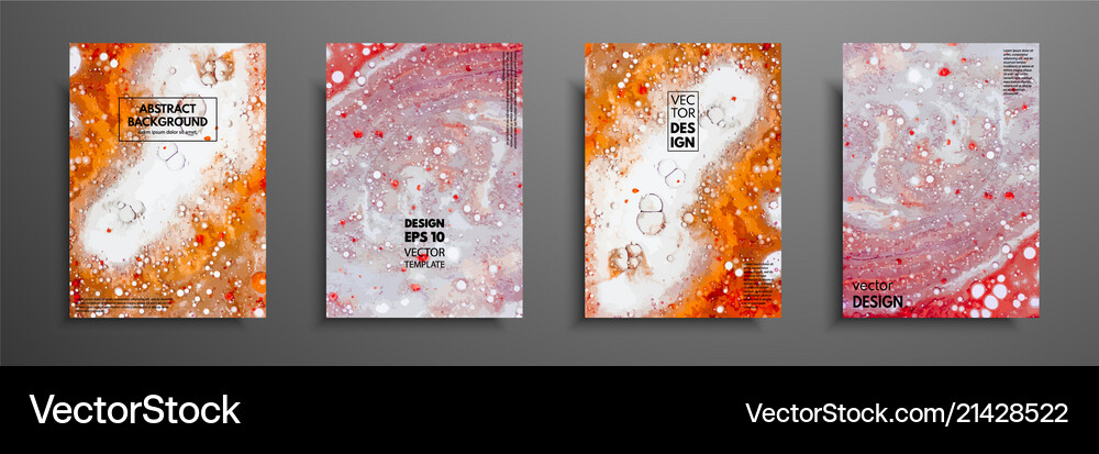 Colorful covers design set with textures closeup Vector Image