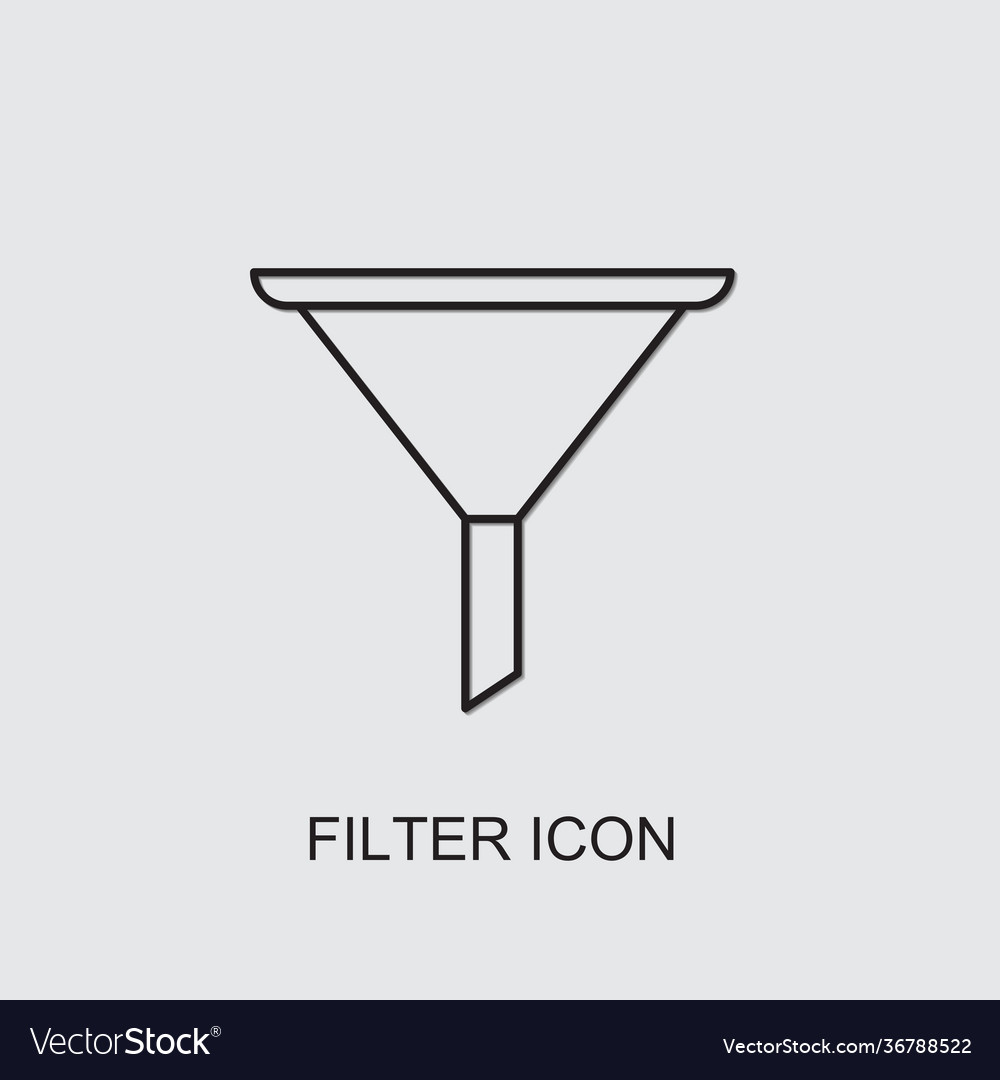 Filter icon Royalty Free Vector Image - VectorStock