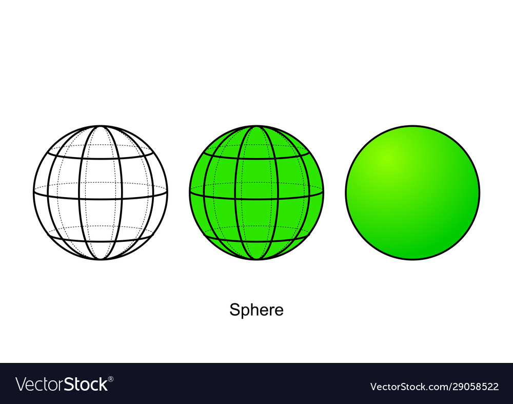 Geometry shapes wireframe 3d model Royalty Free Vector Image