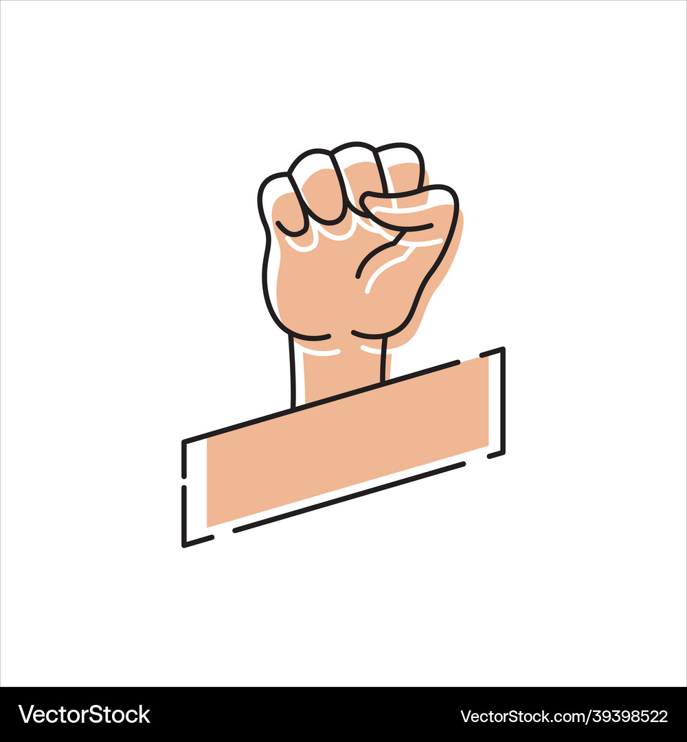 Hand strong template icon Royalty Free Vector Image