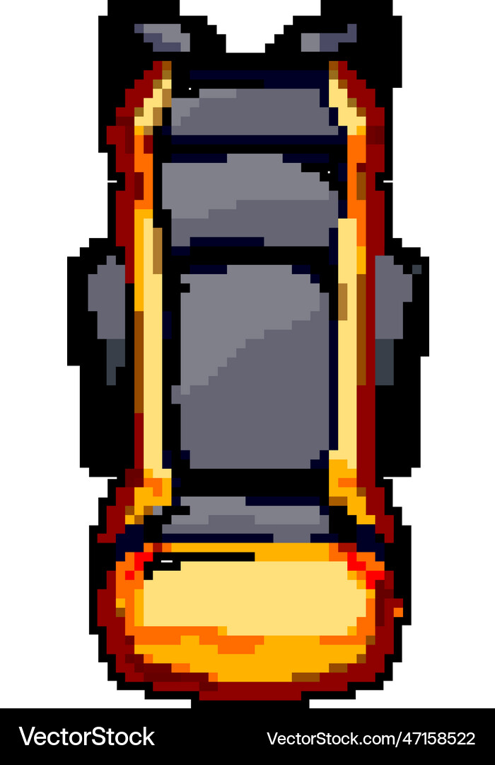 Lifestyle hiking backpack game pixel art Vector Image