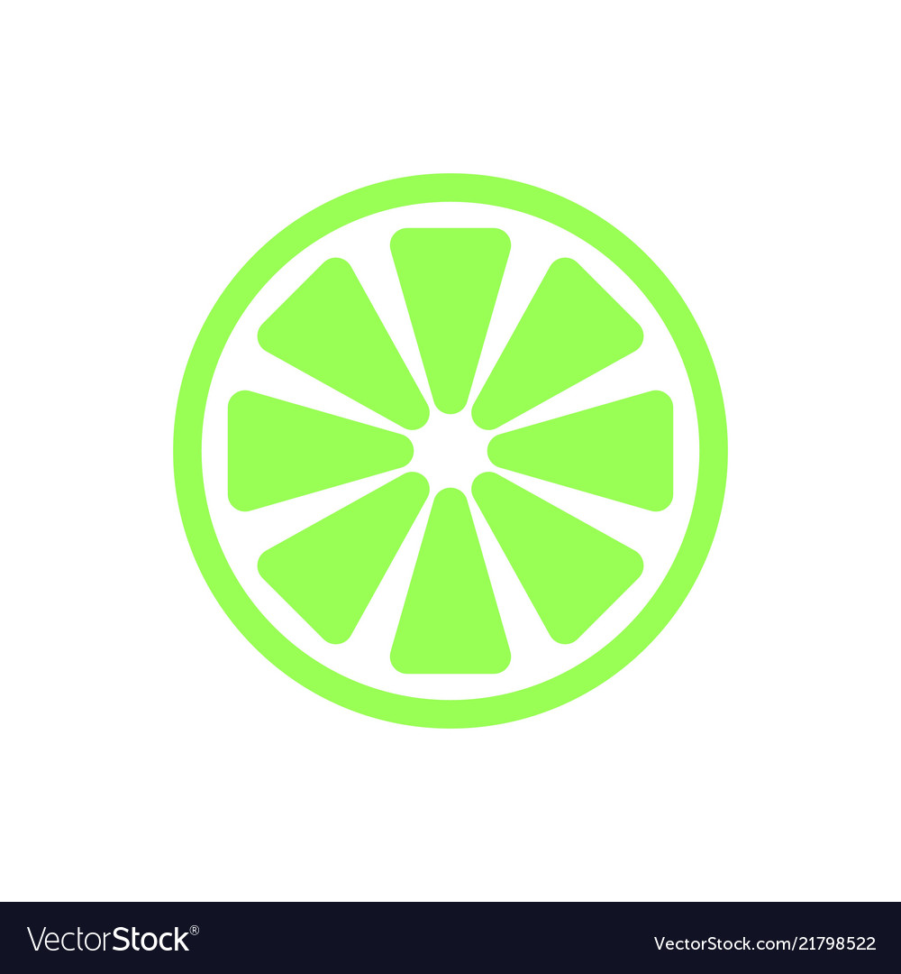 Lime slice icon Royalty Free Vector Image - VectorStock