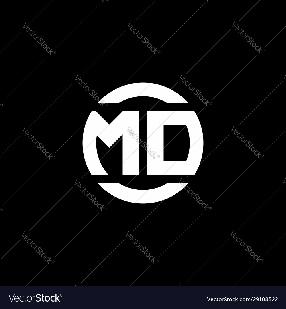 Md logo monogram isolated on circle element Vector Image Md logo monogram isolated on circle element Vector Image
