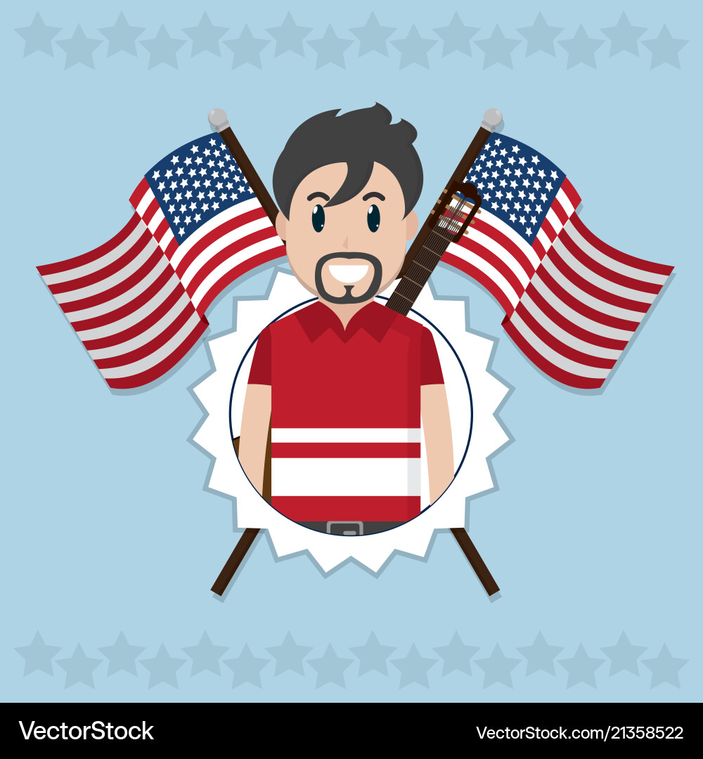 Musician labor day Royalty Free Vector Image - VectorStock