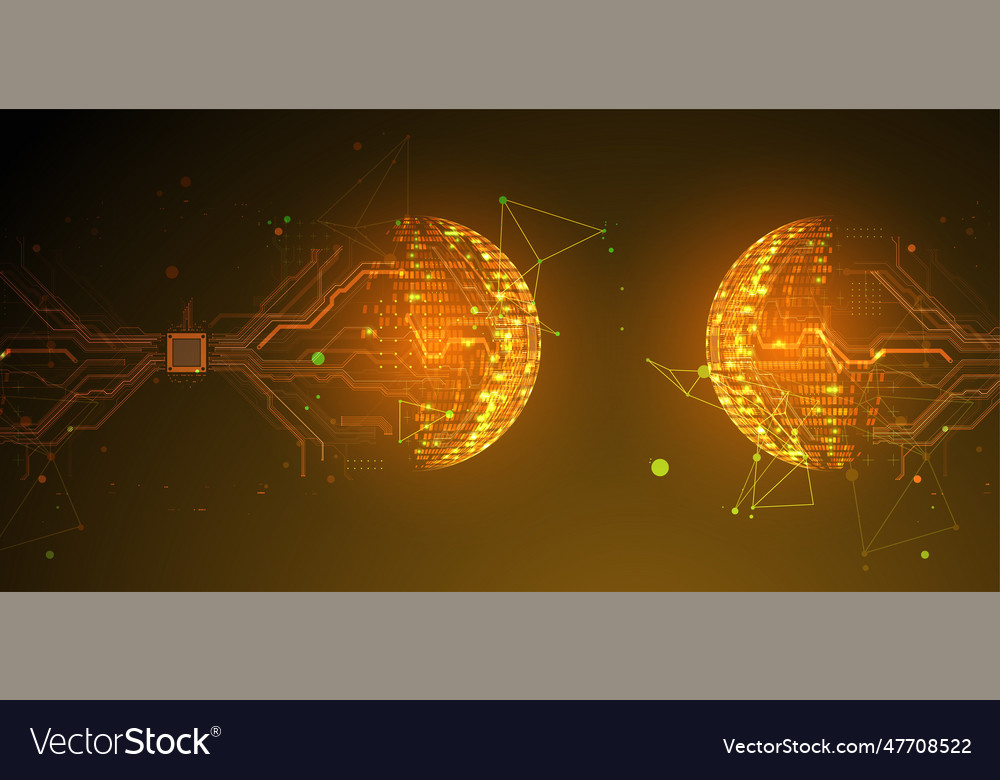 Sphere theme digital technology background Vector Image