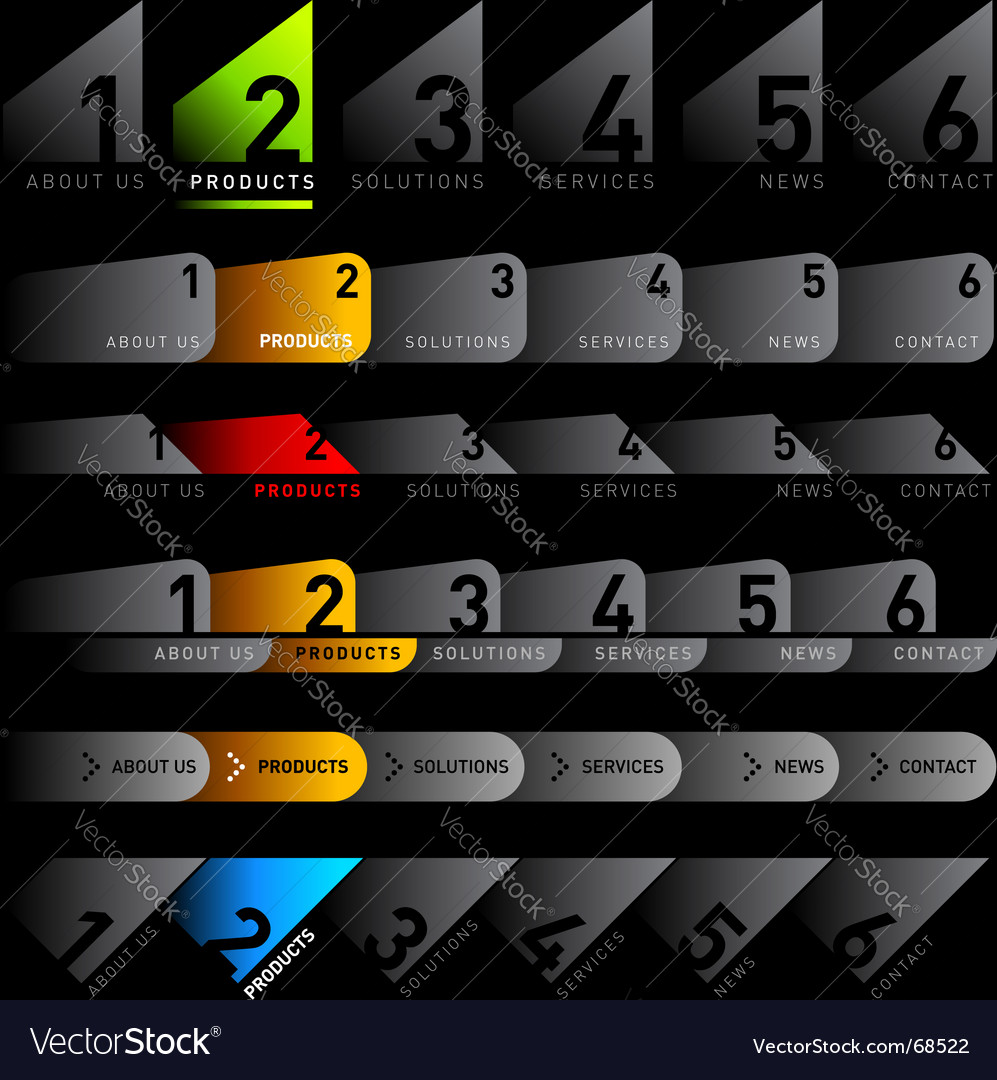 Web menu Royalty Free Vector Image - VectorStock