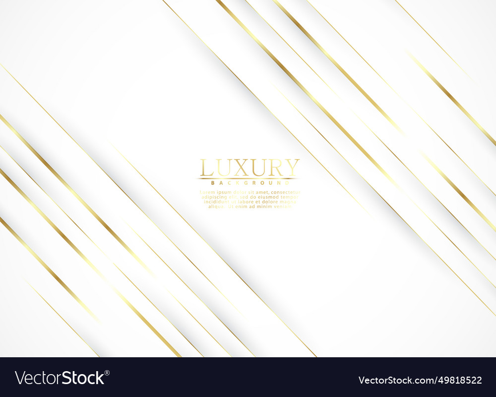 White luxury abstract background with golden Vector Image White luxury abstract background with golden Vector Image