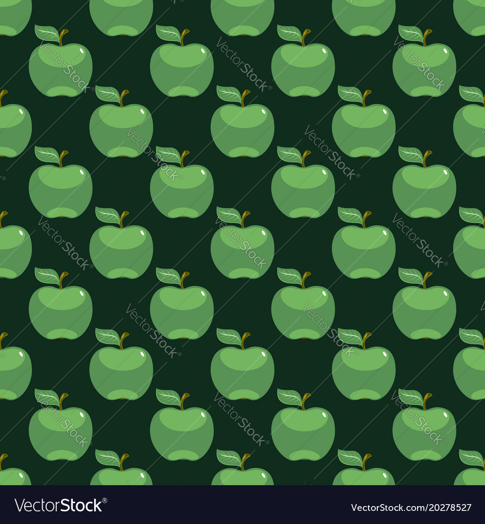 Apple green seamless pattern background Royalty Free Vector