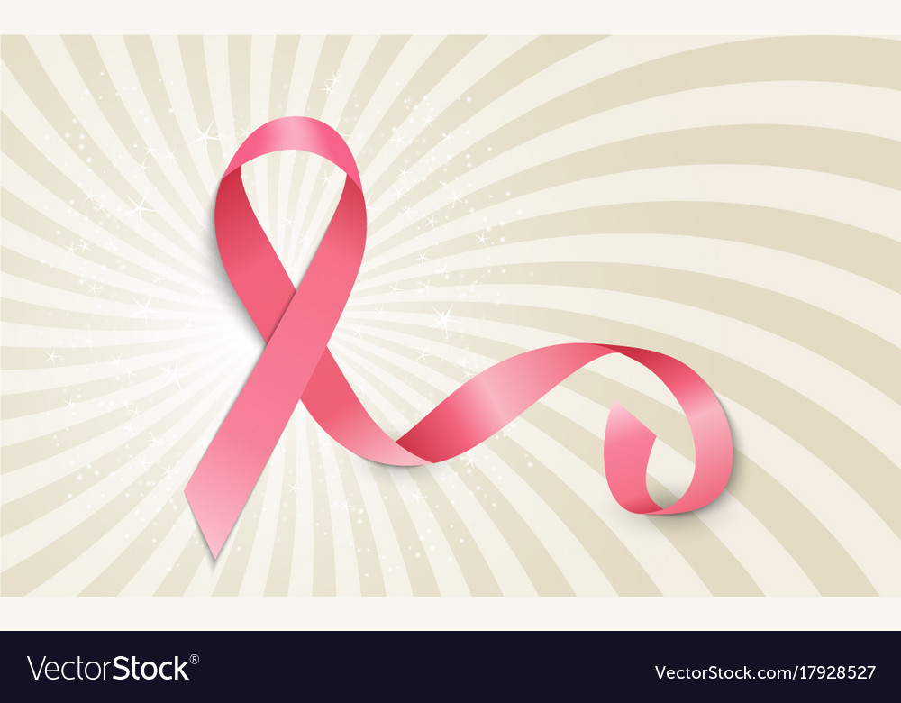 Breast cancer awareness month pink ribbon Vector Image