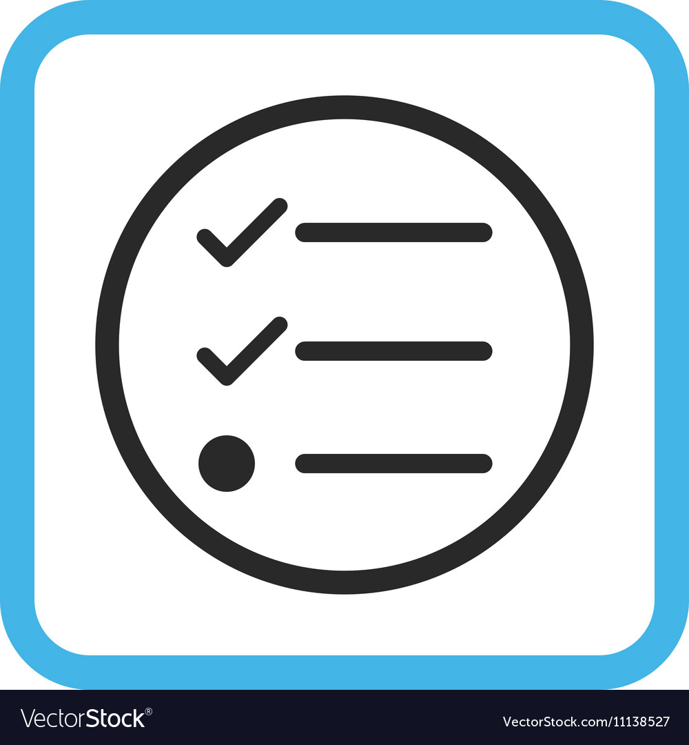 Checklist icon in a frame Royalty Free Vector Image