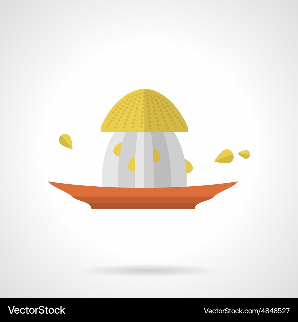 Citrus juicer flat color icon Royalty Free Vector Image