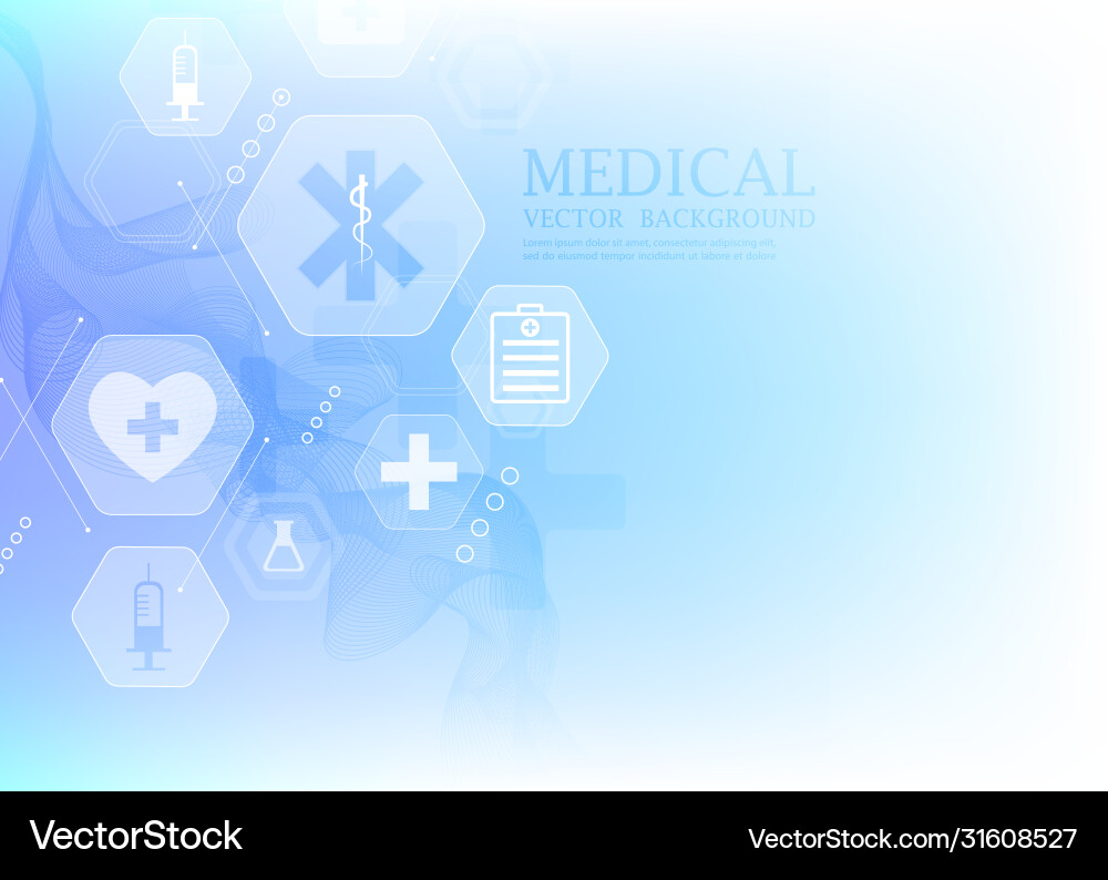 Geometric abstract hexagon medical Royalty Free Vector Image