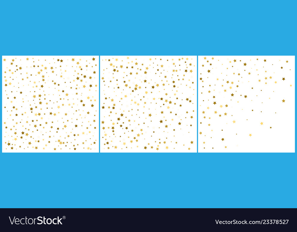 Gold star confetti celebrations simple festive Vector Image