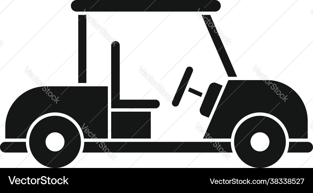 Golf cart car icon simple style Royalty Free Vector Image