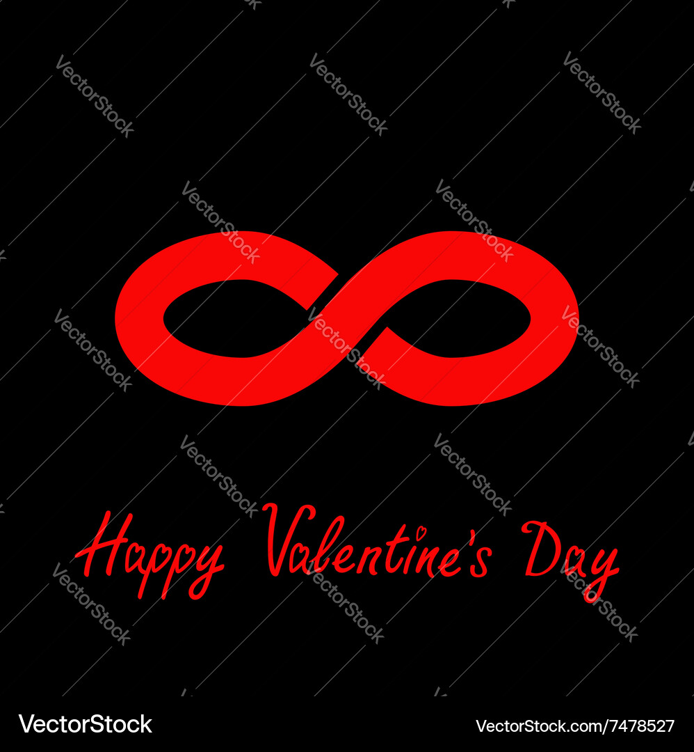 Limitless red sign symbol Infinity icon Happy Vector Image