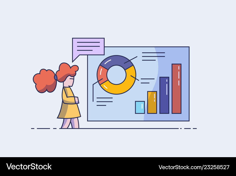 Manager or accountant works with graphs and charts