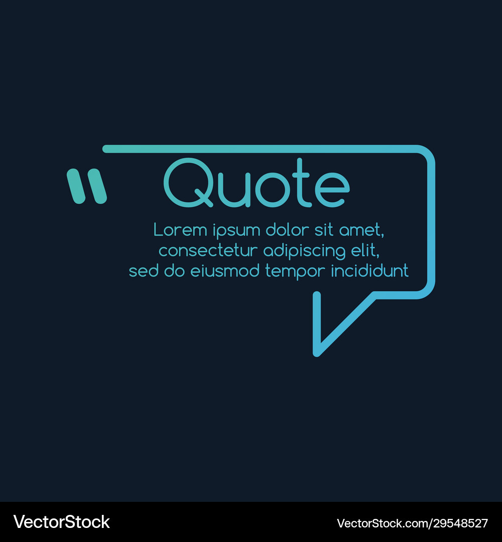 Quote Banner Template - Creative Royalty Free Vector Image