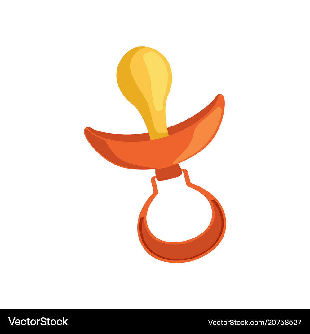 Red dummy baby girl pacifier Royalty Free Vector Image