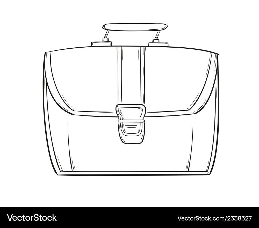 Sketch of the briefcase Royalty Free Vector Image