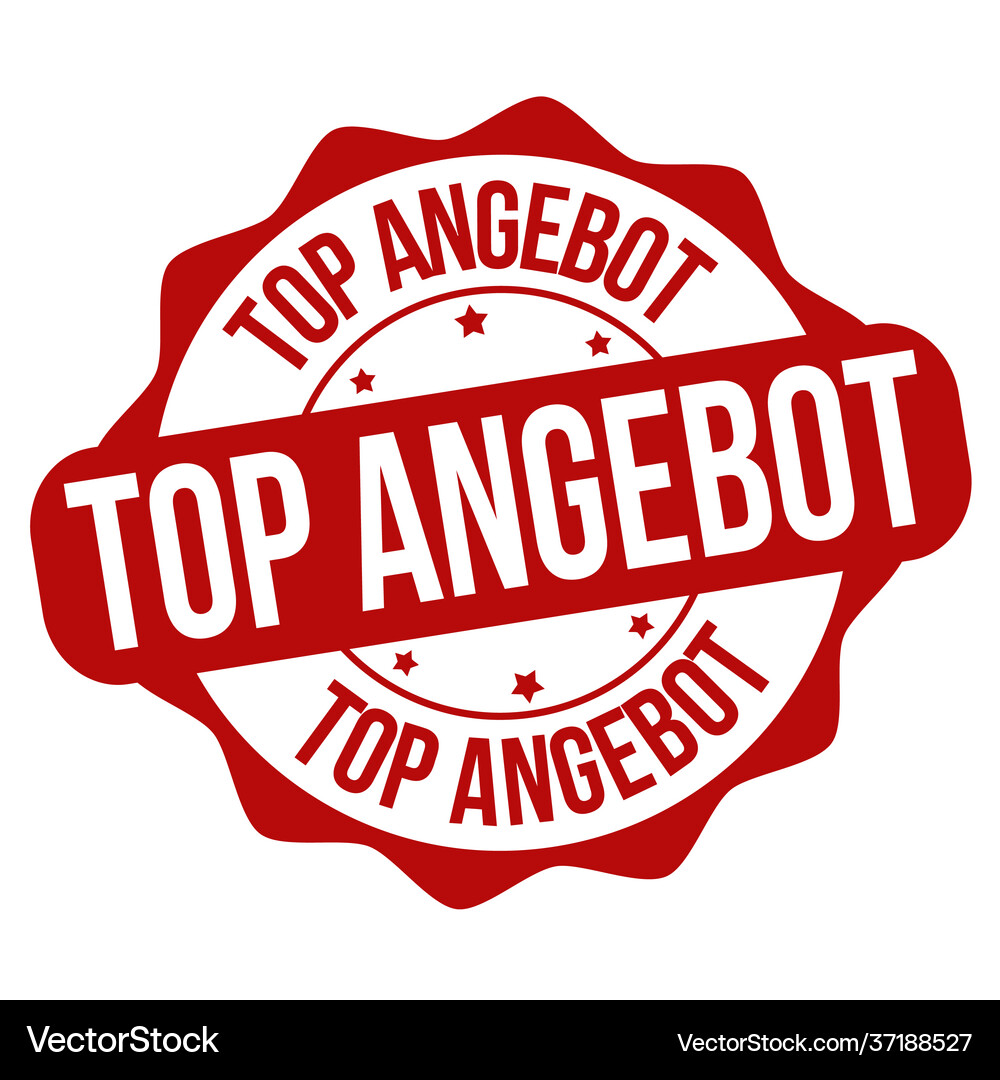 Top Angebot Sign - Language Deal Royalty Free Vector Image