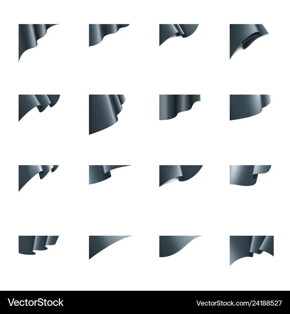 Waving the black flag on a white background Vector Image