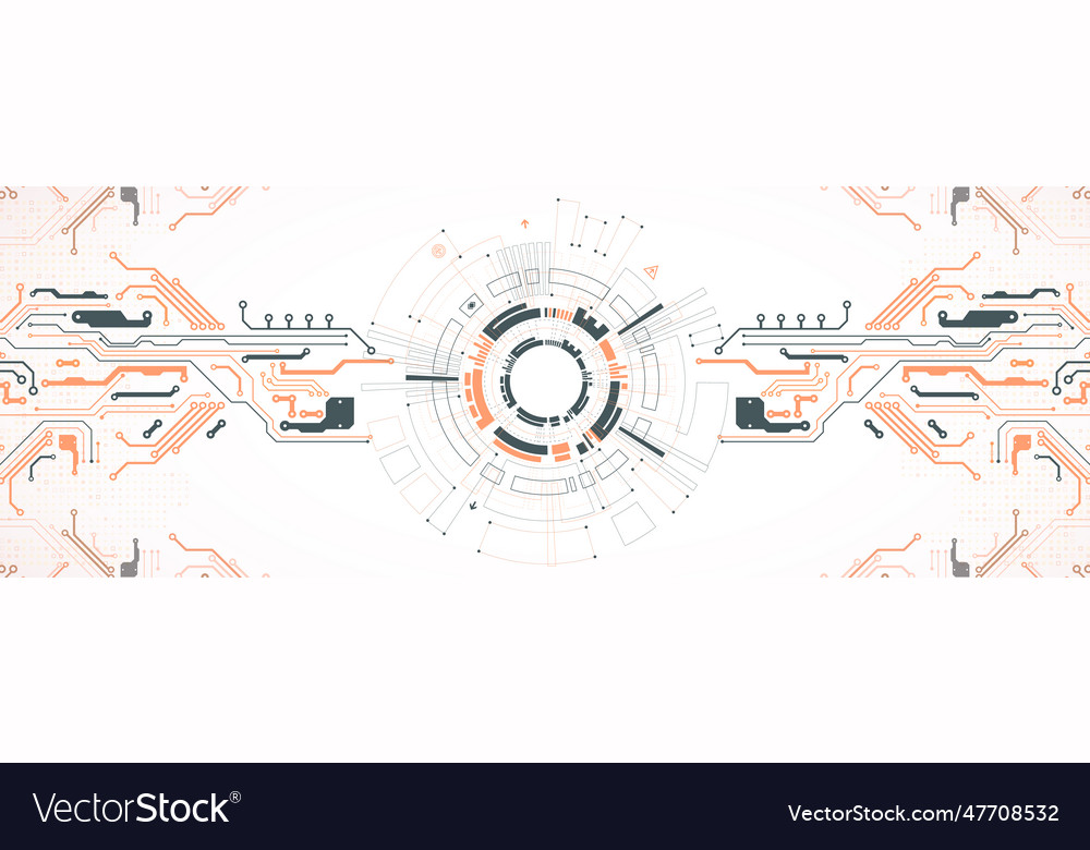 Abstract technology circuit board communication Vector Image