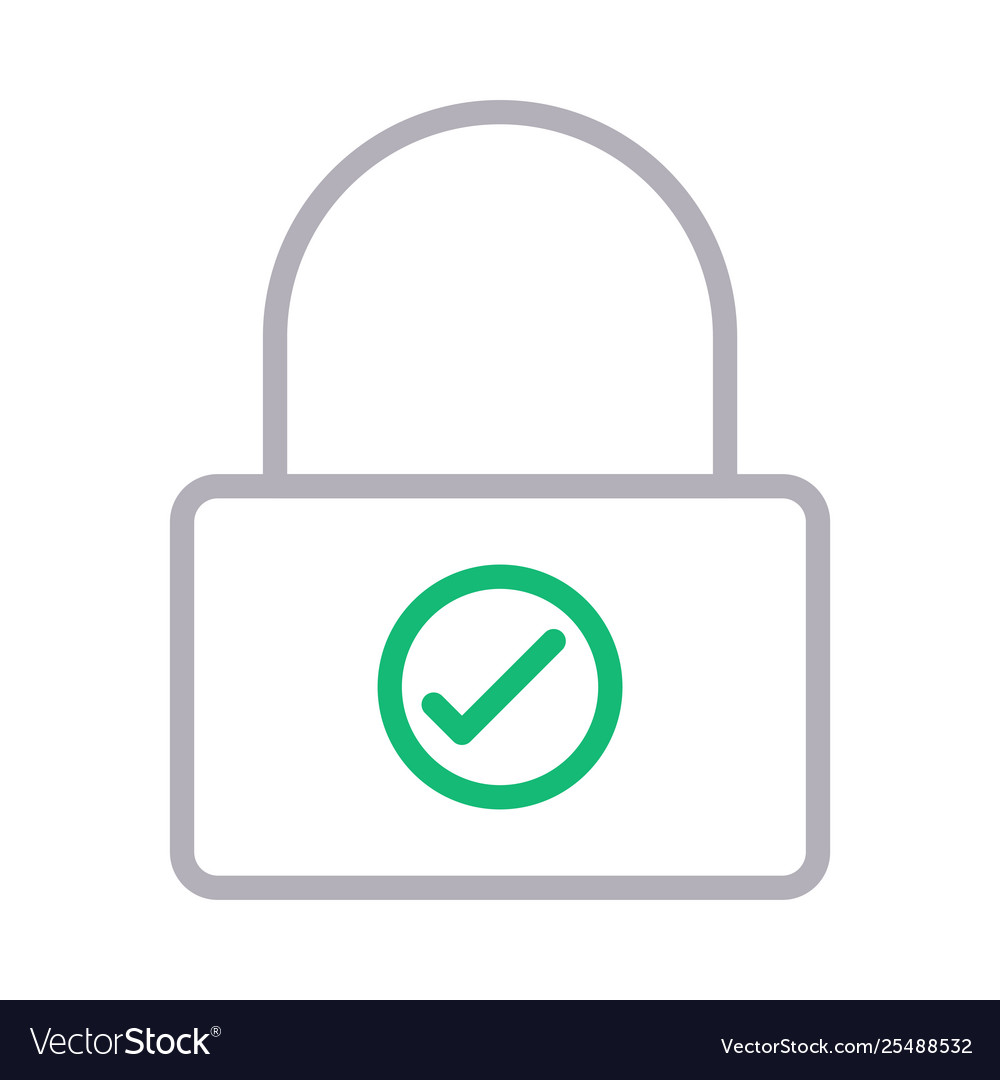 Check lock Royalty Free Vector Image - VectorStock