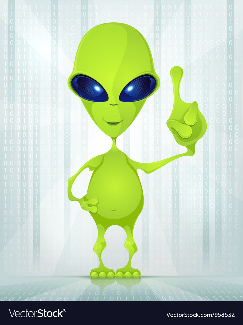 Cute alien Royalty Free Vector Image - VectorStock