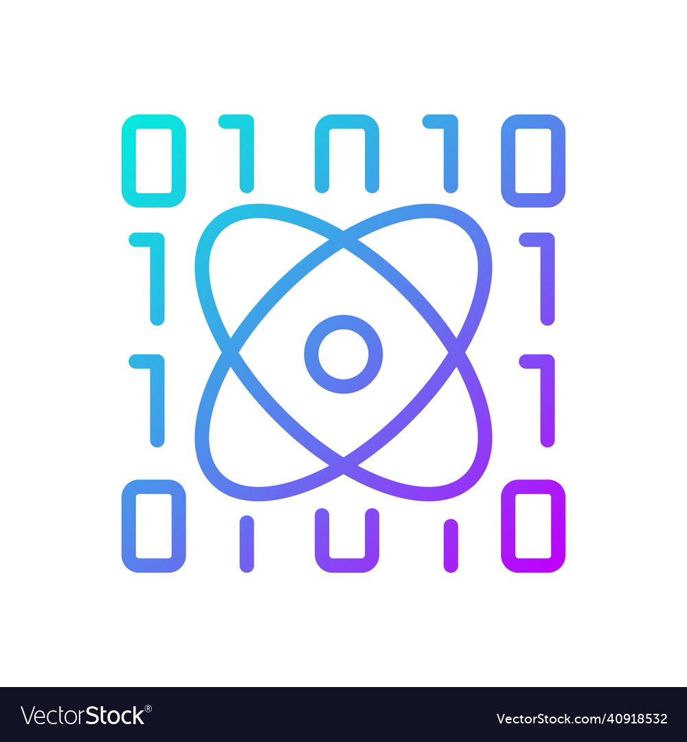 Data mining in science gradient linear icon Vector Image