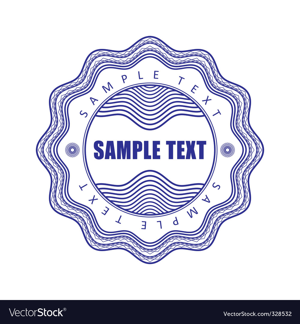 Decorative Seal Pattern Royalty Free Vector Image
