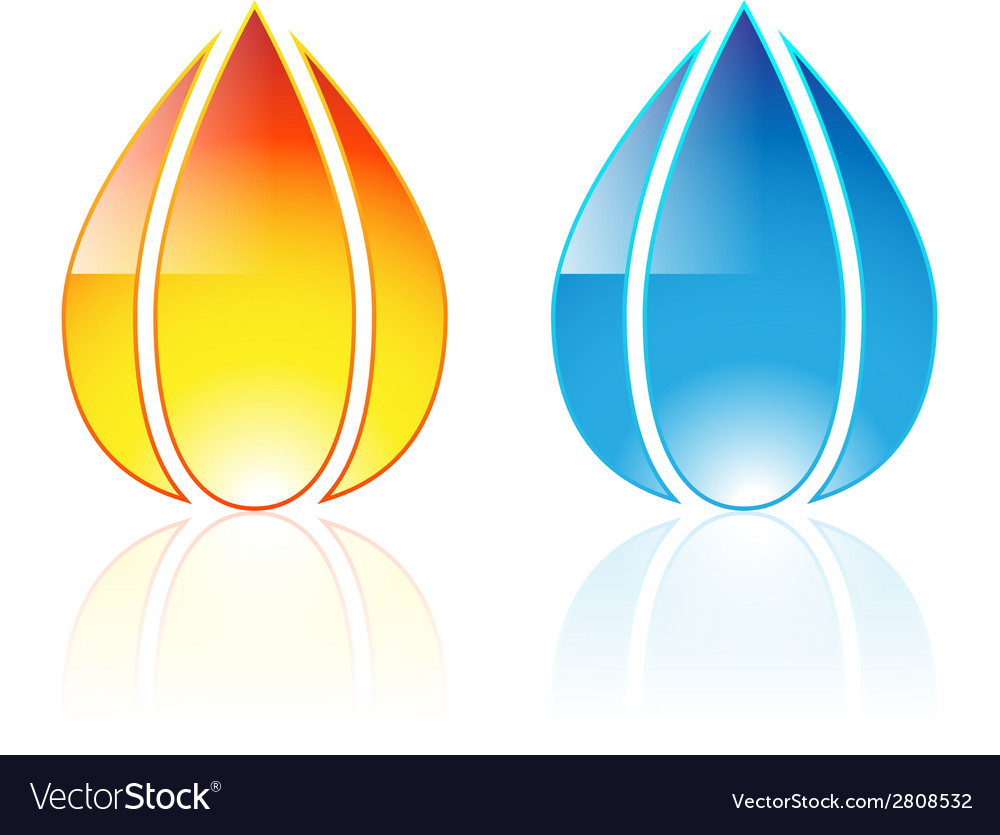 Flame set Royalty Free Vector Image - VectorStock