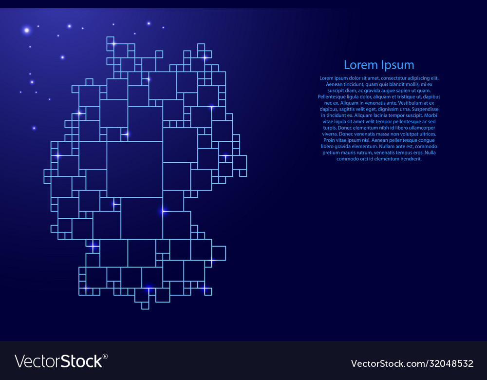 Germany map from blue pattern a grid Royalty Free Vector