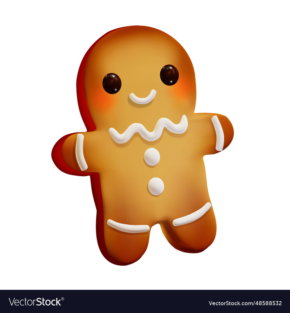 Gingerbread 3d Royalty Free Vector Image - VectorStock