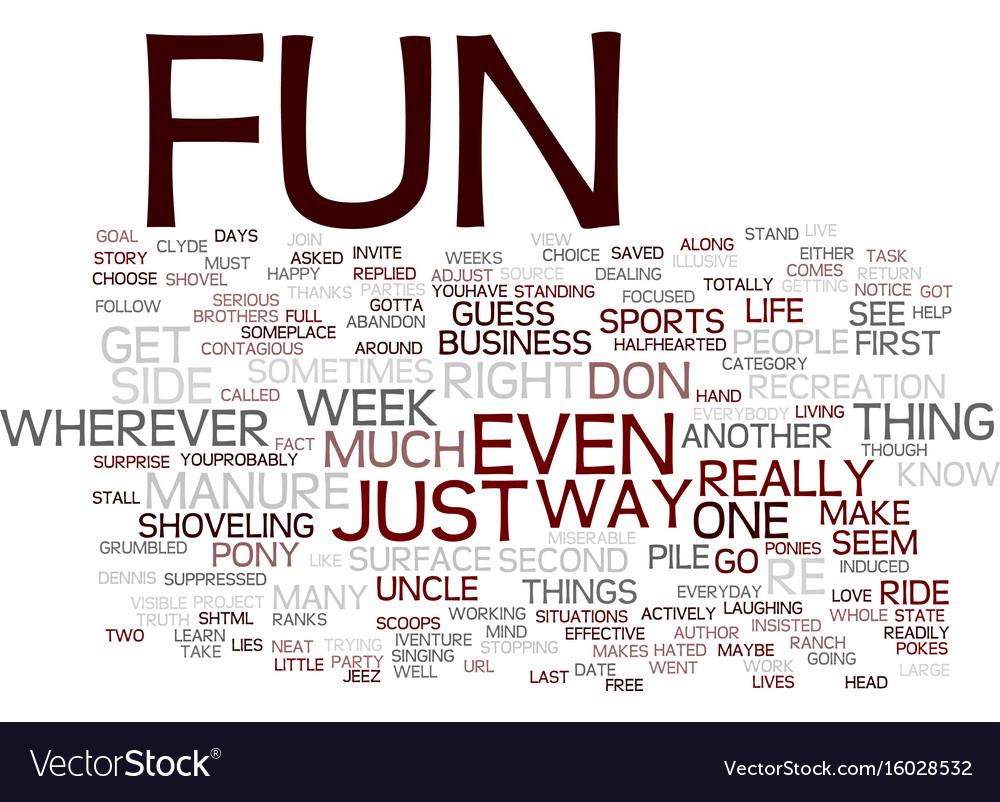 Got fun text background word cloud concept Vector Image