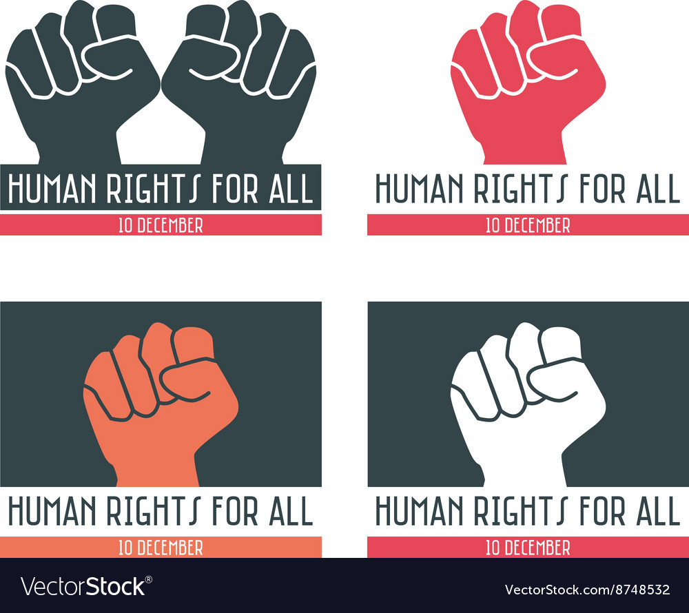 Human rights design elements Royalty Free Vector Image