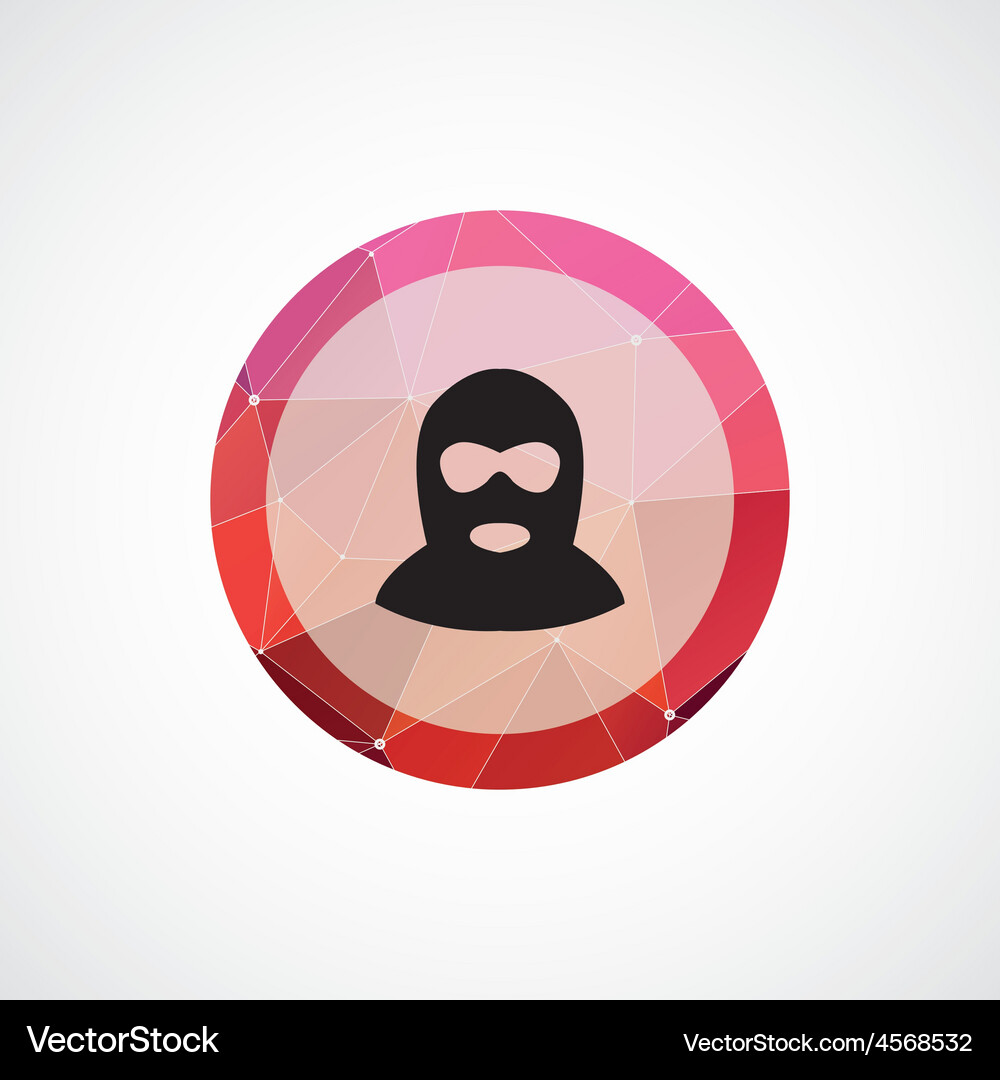 Offender circle pink triangle background icon Vector Image