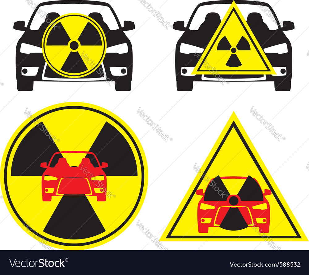 Radioactive car Royalty Free Vector Image - VectorStock