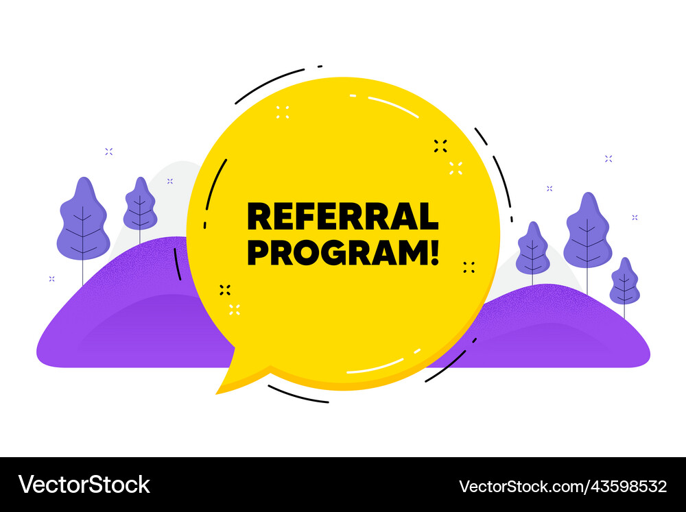 Referral program symbol refer a friend sign Vector Image