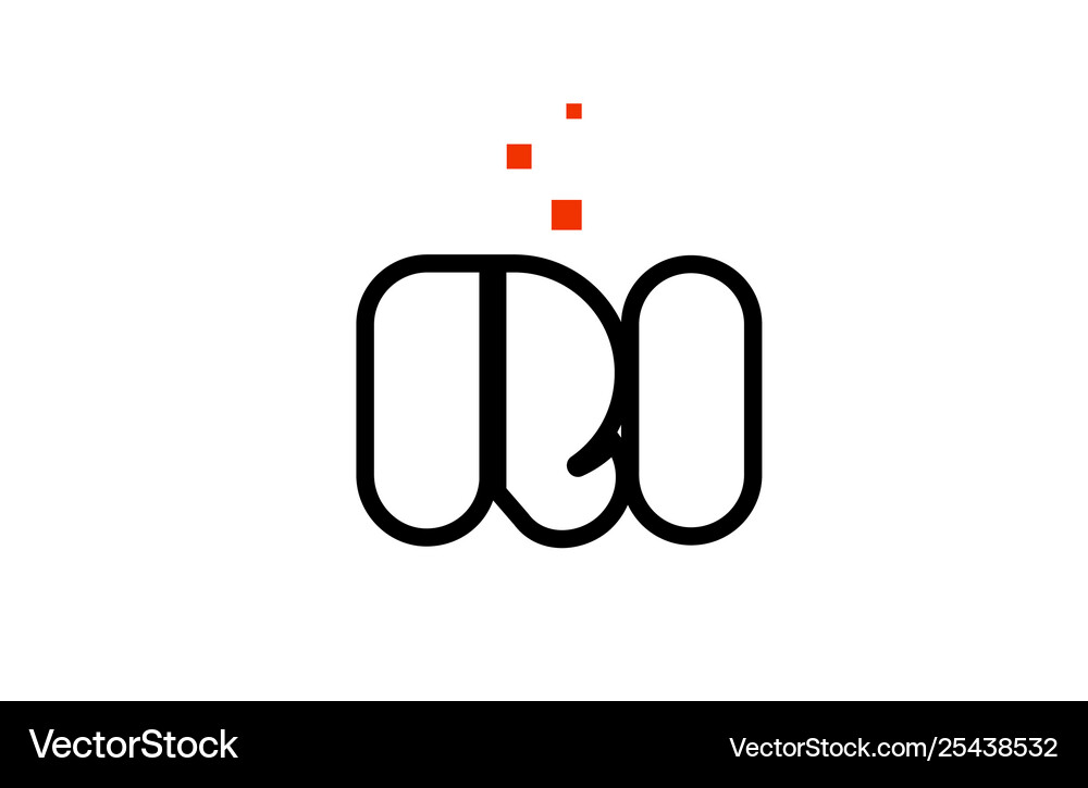 Ri r i black white red alphabet letter Royalty Free Vector