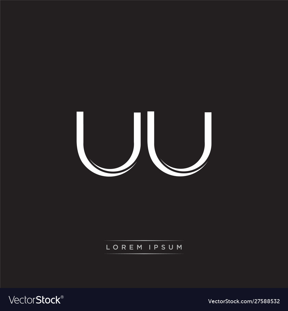 Uu initial letter split lowercase logo modern Vector Image