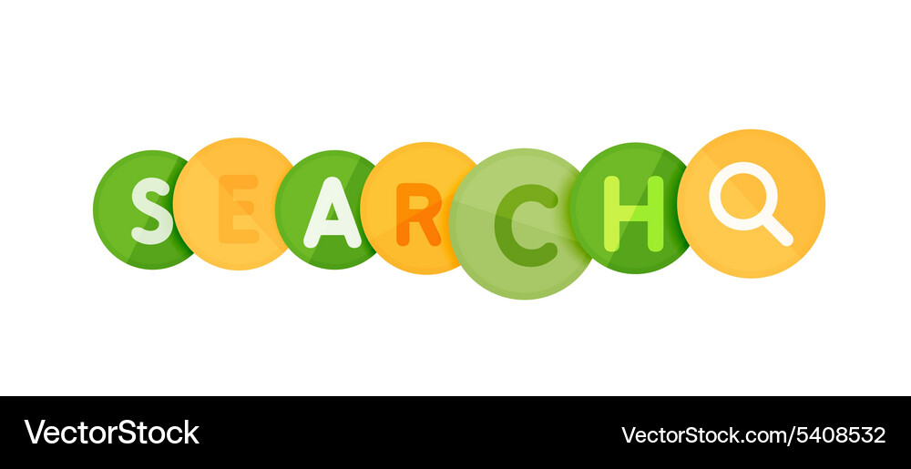 Word concept on color geometric shapes Royalty Free Vector