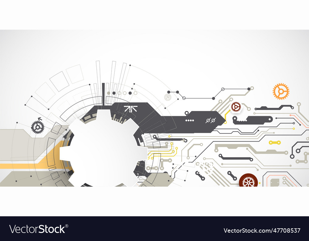 Abstract technology circuit board communication Vector Image