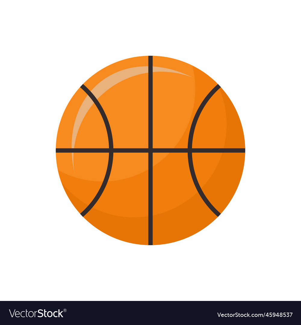 Basketball minimalistic flat icon design isolated Vector Image