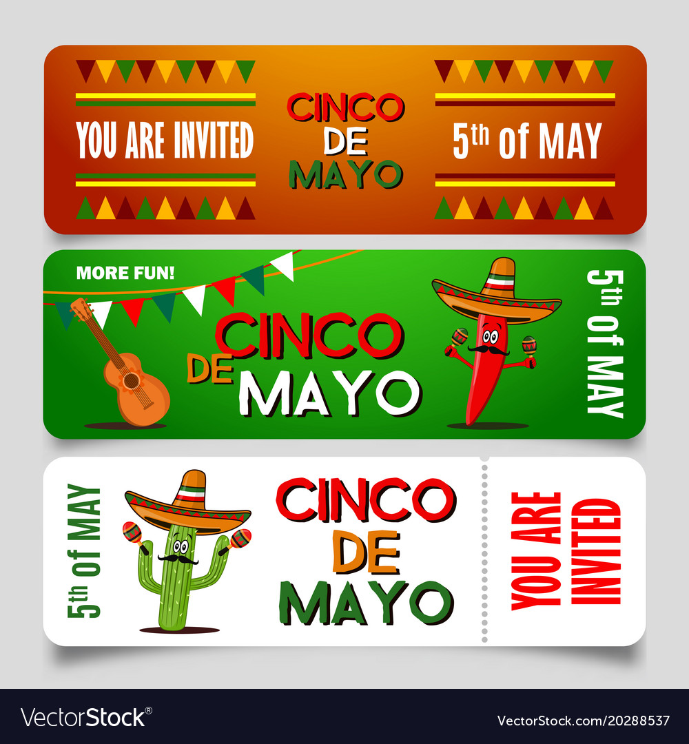Cinco De Mayo Poster Design Template With Vector Image