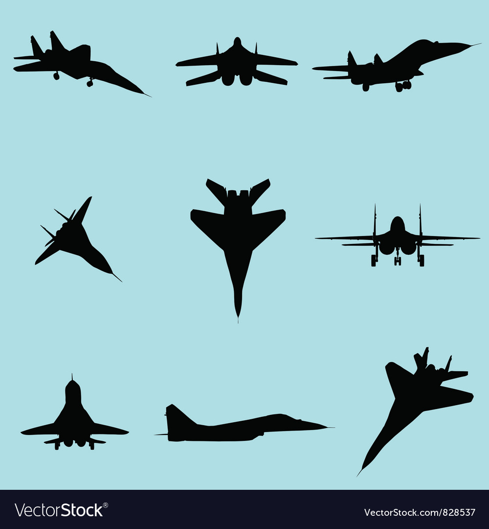 Fighter plane Royalty Free Vector Image - VectorStock