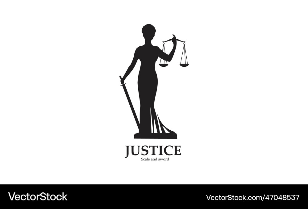 Goddess of justice themis Royalty Free Vector Image