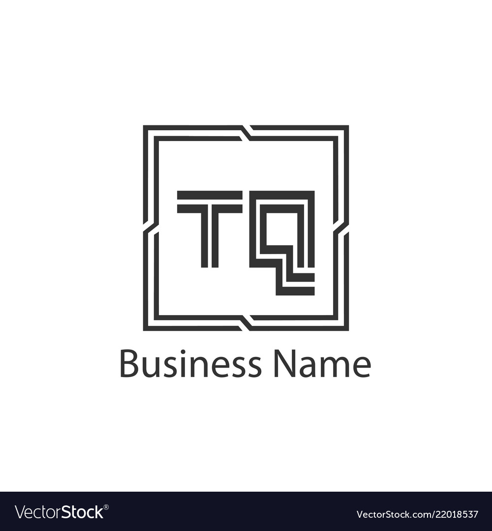 Initial letter tq logo template design Royalty Free Vector