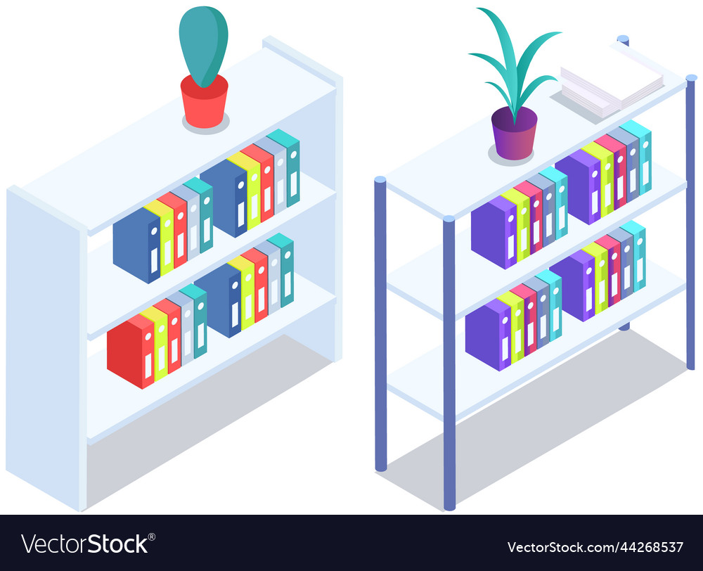 Office paperwork document and file folders Vector Image